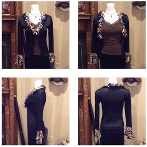 Alberto Makali | Tops | Alberto Makali Floral Camitank Cardi Set | Poshmark